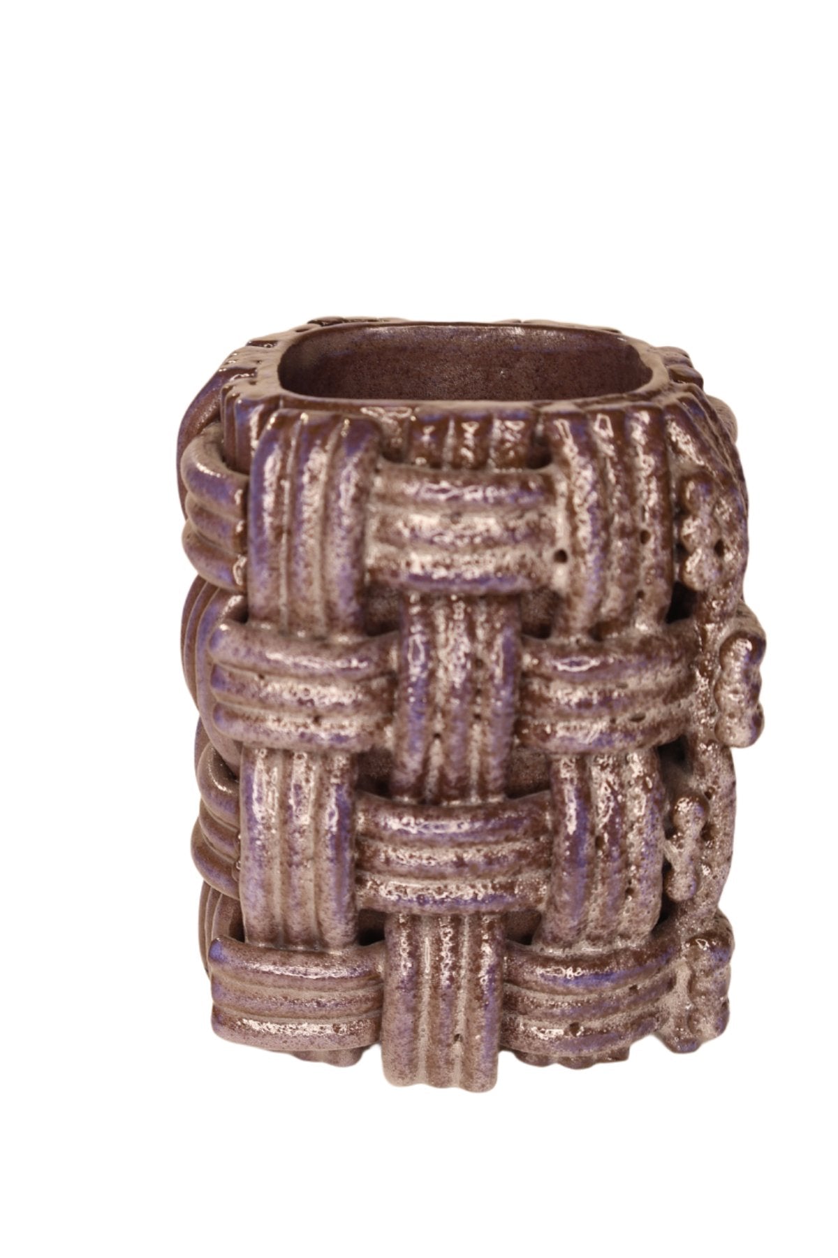 Handcrafted Basket-Weave Ceramic Vase – Kintu Studio