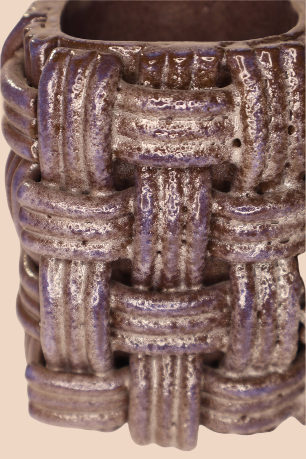 Handcrafted Basket-Weave Ceramic Vase – Kintu Studio